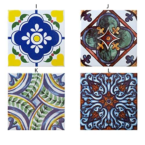 Amazon.com: 27 Different Unique Design Porcelain Spanish Tile, Tile ...