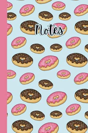 Baby Blue Doughnut/Donut Notebook: 120 Page, Lined Notebook/Journal ...