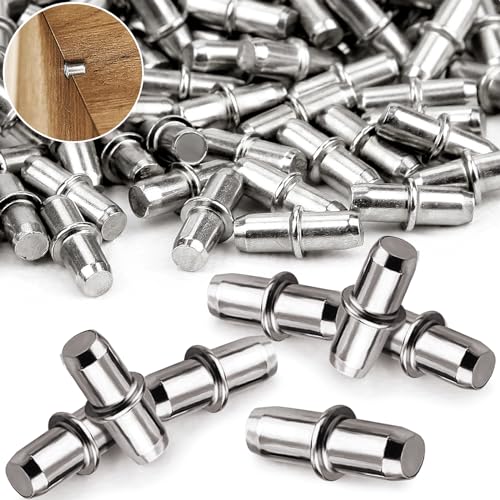 SWTYExt 150Pcs Shelf Support Pegs Shelf Pegs 5mm Metal Shelf Pins Studs ...