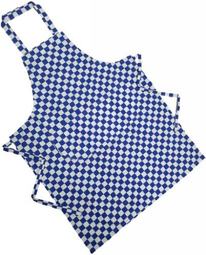 Nightwear Heaven 100% UK Made Chefs Check Aprons - 4 Colours Blue ...