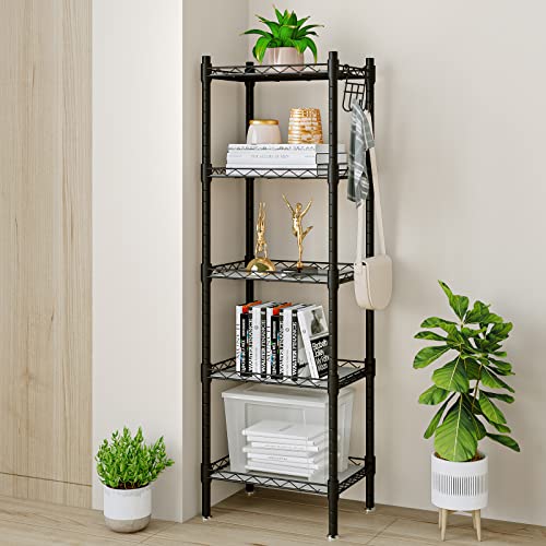 Snapklik.com : AZERPIAN 5 Wire Shelving Small Metal Storage Rack ...