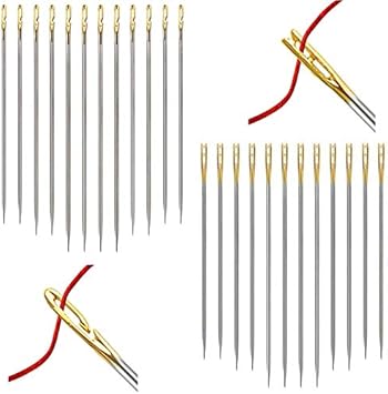 24 Pcs Needles, One Second Easy Thread Self Threading Needles for DIY ...