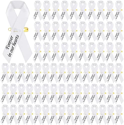 Amazon.com: 50 Pcs Dove Funeral Ribbons Memorial Ribbon Funeral Pins ...