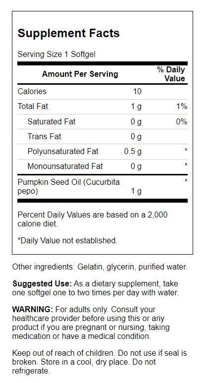 Snapklik.com : Swanson Pumpkin Seed Oil - High Bioavailable EFAs