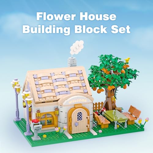 Geniteen Country Cottage House Building Block SetShop Construction Kit ...