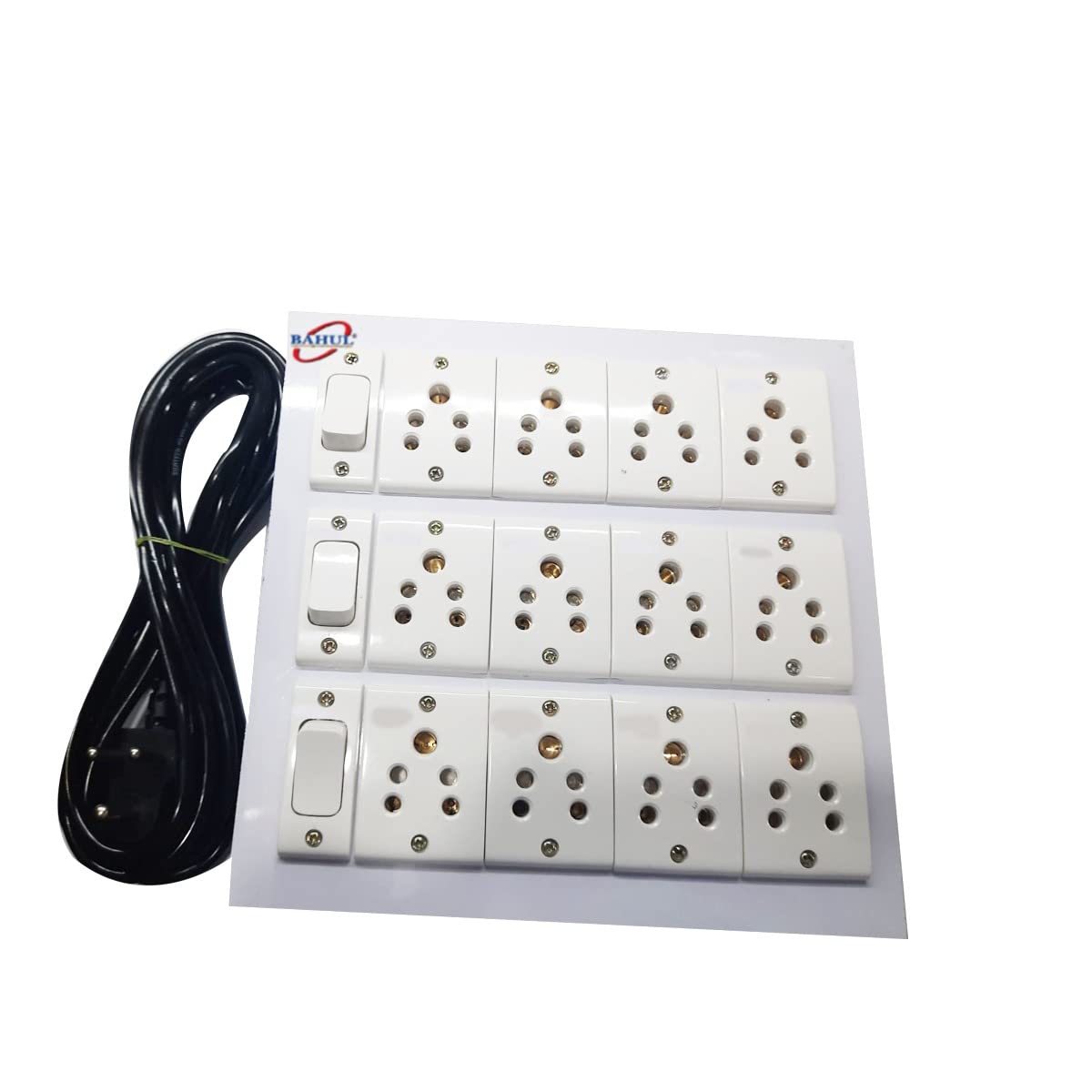 Buy BAHUL Three pin Multi Plug Point 4 Meter Cord Wall Socket Multi ...