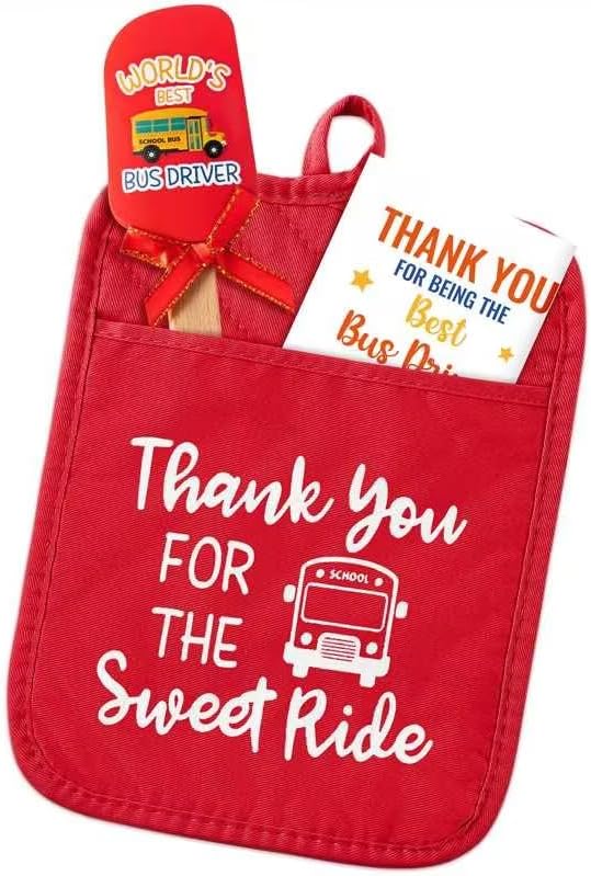 Amazon.com: Vansolinne Bus Driver Gifts School Bus Pot Holder Baking ...