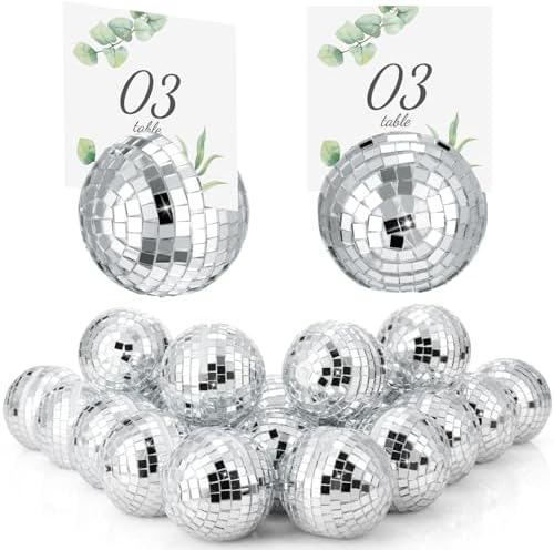 Amazon.com: Maitys 60 Pcs Disco Ball Table Number Holder with Swirl ...