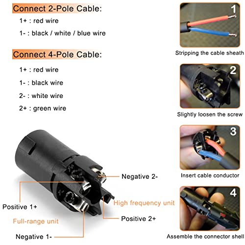 Xiatiaosann NL4FC for Speakon Connector 4 Pole Audio Male Plug Female ...