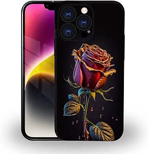 Amazon.com: DAIZAG Case Compatible with iPhone 15 Pro Max Case,Beautiful Colorful Rose 3D ...