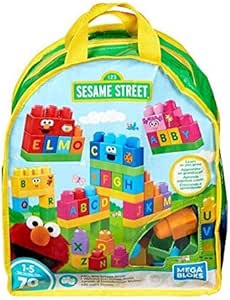 Amazon.com: Mega Bloks Sesame Street Let's Build Sesame Street FMB08 ...