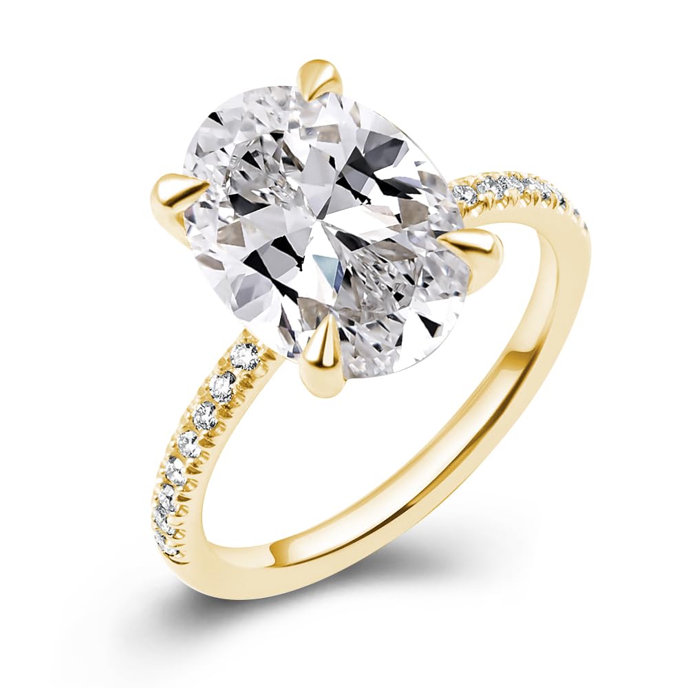 Snapklik.com : Effinny 3.5ct Elongated Oval Cut Engagement Ring,No ...