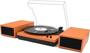 LP&No.1 Vinyl Record Player, Vinyl Turntables with Dual Stereo ...