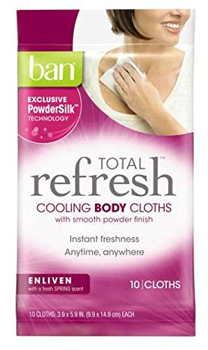 Amazon.com: Ban Total Refresh Cooling Body Cloths, Enliven, 30 Count ...