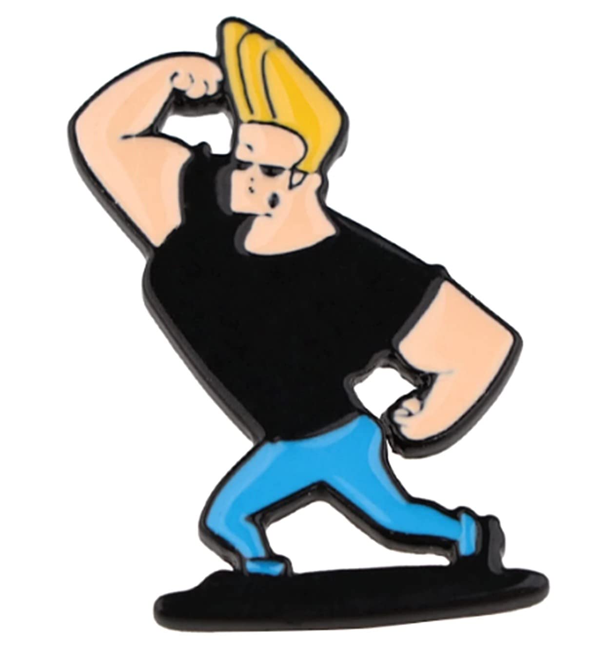 Amazon.com: Johnny Cartoon Bravo Character 1.2 Inches Tall Metal Enamel ...