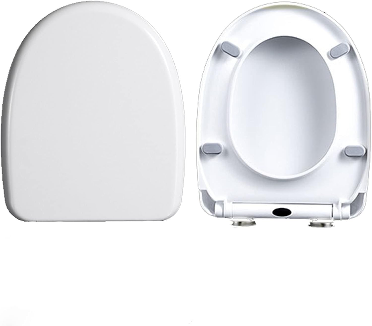 D-Shape Quick Release Soft Close Toilet Seat, Heavy Duty PP Material ...