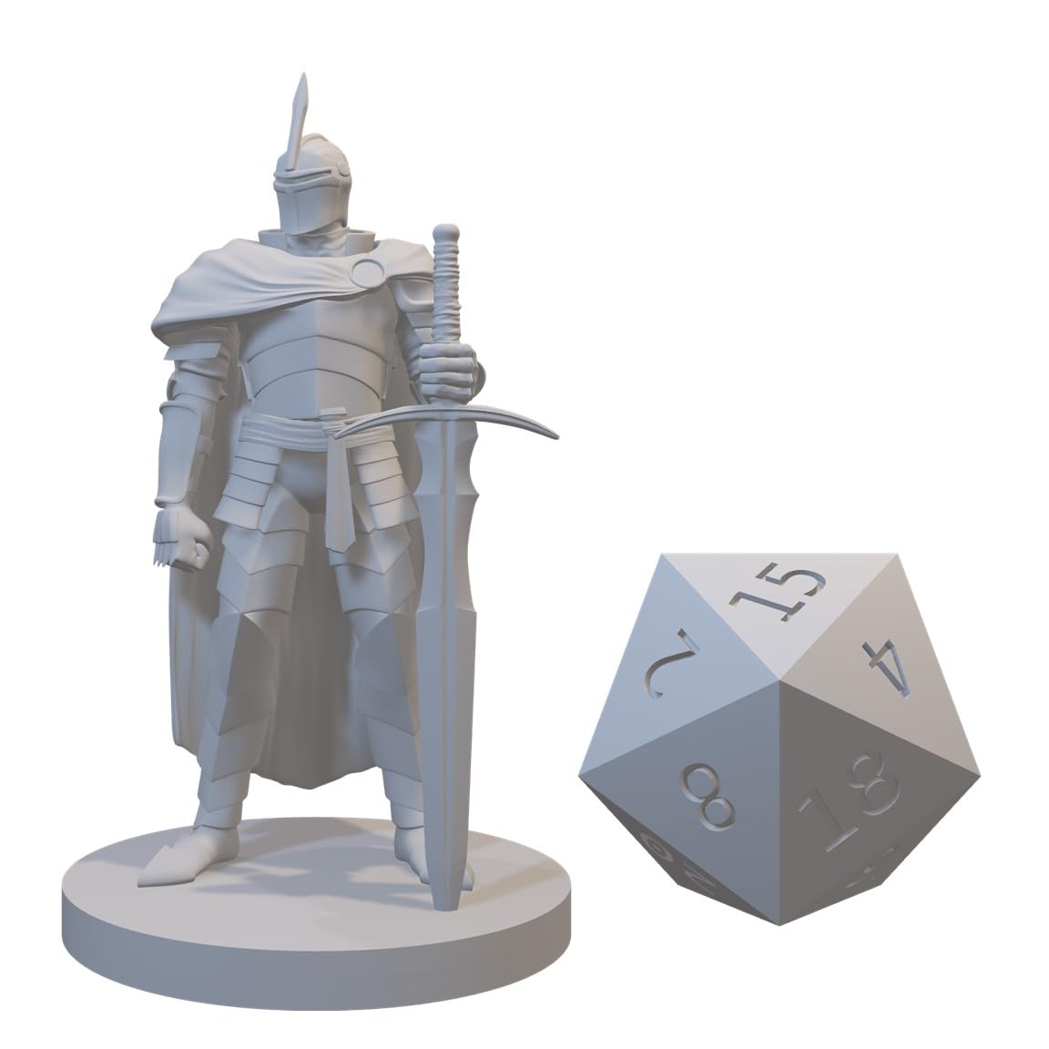 Fighter and Warrior Miniatures for DND Pathfinder RPG Unpainted Resin ...