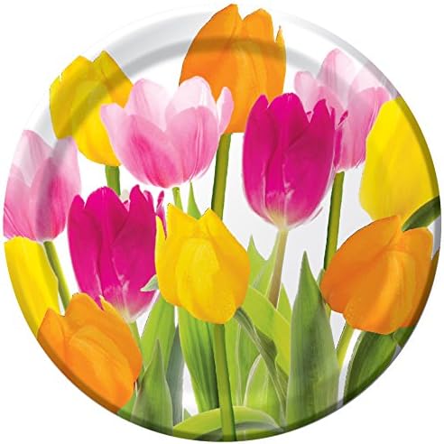 Amazon.com: Creative Converting 8 Count Paper Dessert Plates, Tea Time ...
