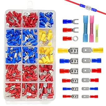 280 piece rubber insulated terminals, with 3 heat shrinkable cable ...