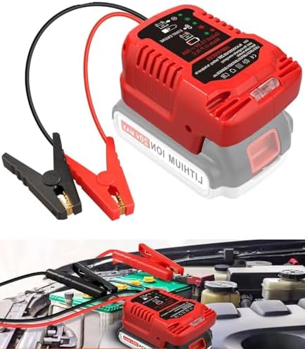 Jumper Starter Adapter for DeW20V 60V Battery Car Jump Cables,Up to 3 ...