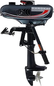 Amazon.com : PIAOCAIYIN 2 Stroke 3.5HP HANGKAI Outboard Motor, 49cc Boat Motor w/CDI Water ...