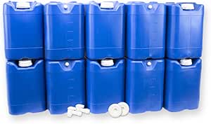 Amazon.com : Aguaprep 5-Gallon Stackable Water Storage Containers, w ...