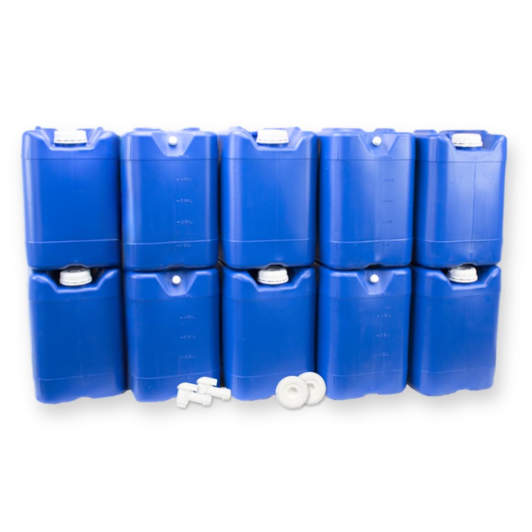 Amazon.com : Aguaprep 5-Gallon Stackable Water Storage Containers, w ...