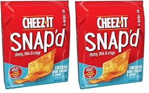 Amazon.com: Cheez-It Snap'd Cheese Cracker Chips, Thin Crisps, Lunch ...