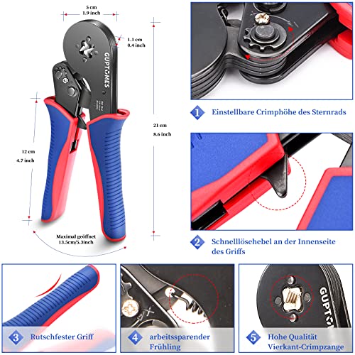Ferrule Crimping Tool GUPTOMES 0.08-16mm AWG 28-5 Ferrule Crimping Tool ...