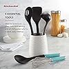 Amazon.com: KitchenAid KQ562BXAQA Tool and Gadget Set with Crock, 6 ...