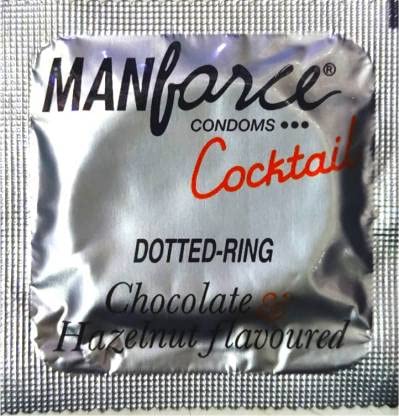 Buy MANFORCE Cocktail chocolate and Hazelnut Dotted rings Condom (1 ...