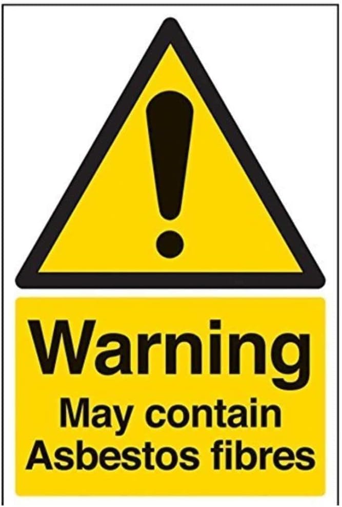 Caution Asbestos Safety Sign - Self adhesive stickers 70mm x 50mm (PACK ...