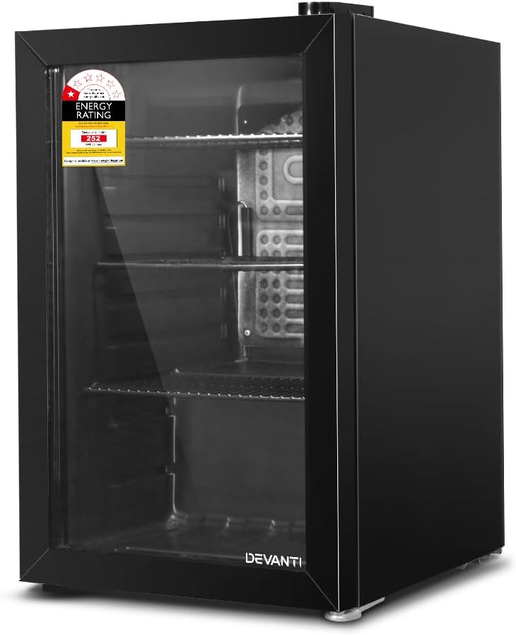 HCK Mini Beverage Refrigerator, 98L Mini Fridge With Cyberpunk Modern ...