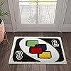 Estmy UNO Card Rug，Funky Aesthetic Retro Throw Area Rugs 2x3 Non Slip ...