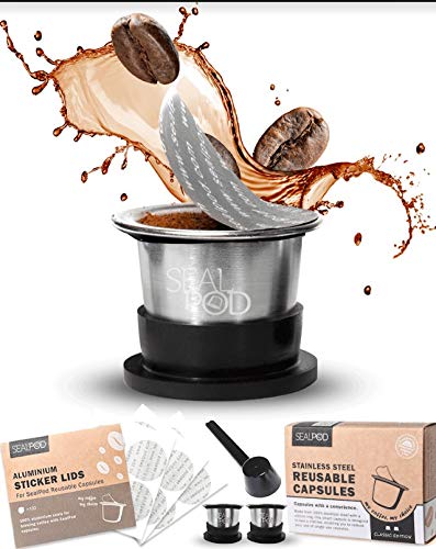 SEAL POD Biodegradable Paper Sticker Lids for Nespresso Reusable ...