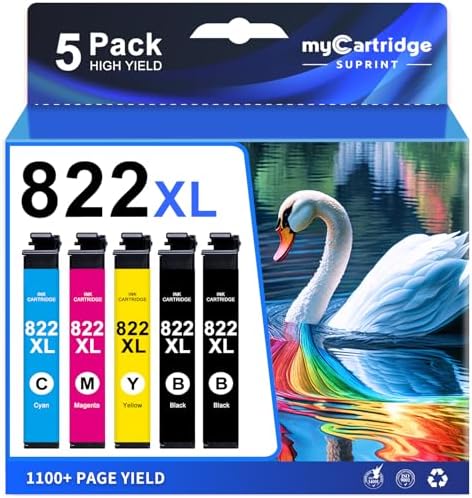 Amazon.com: InkNI 822XL Remanufactured Ink Cartridge Replacement for ...
