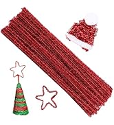 Amazon.com: 100 Pieces Pipe Cleaners Chenille Stem, Glitter Gold Pipe ...