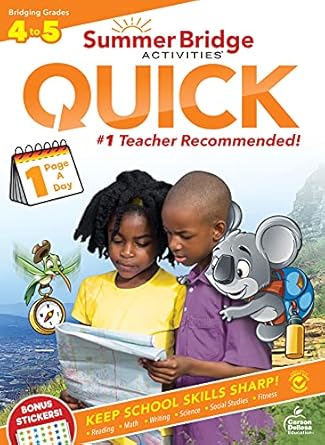 Summer Bridge Activities Quick 4th to 5th Grade Workbooks All Subjects ...