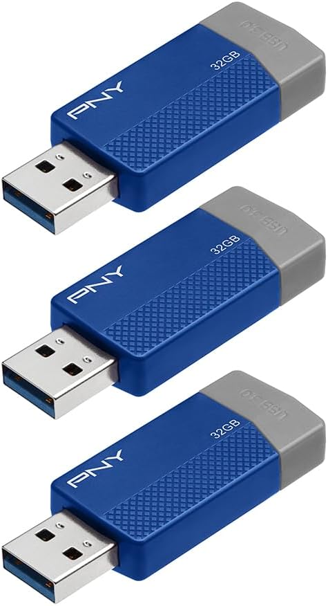 Amazon.com: 32GB PNY ODM Elite Edge USB 3.0 Flash Drive 3-Pack Blue ...