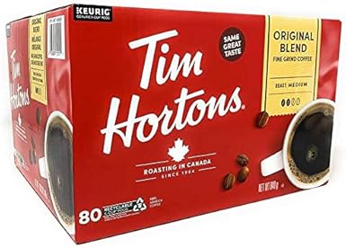 Tim Hortons Original Blend Medium Roast Coffee, 80 Count : Amazon.ca ...