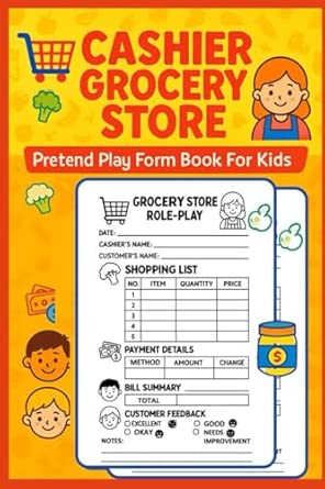 Be a Cashier Grocery Store Pretend Play Book - Pocket Size: For Boys ...