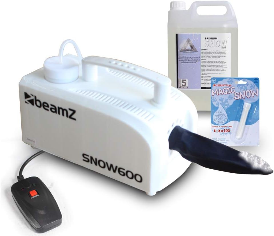 beamz SNOW900 Foam Snow Machine - High-Power Artificial Snow Machine ...