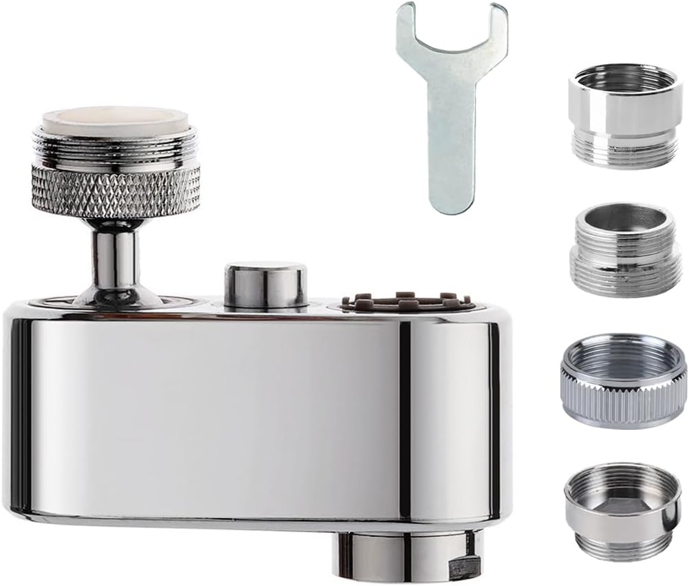 1080° Swivel Faucet Extender Universal Sink Water Aerator - 2 Water ...