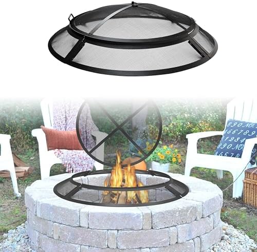 Amazon.com : Febtech - Fire Pit Spark Screen 30 inch - Heavy Metal ...