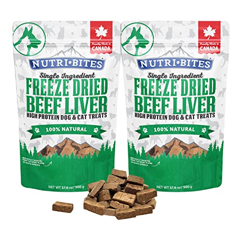 Nutri Bites Freeze Dried Liver Treats for Dogs & Cats - High-Protein ...