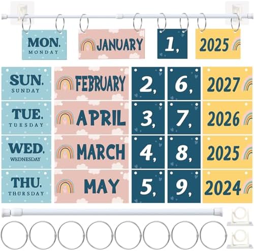 Amazon.com : WenmthG Boho Flip Calendar Set - Hippie Calendar Chart ...