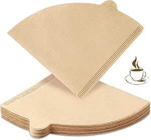 Amazon.com: 150Pcs Cone shaped coffee filters paper, Natural Paper ...