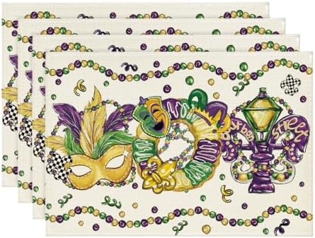 Amazon.com: Disposable Mardi Gras Paper Place Mats 50 Pack 11”x 17 ...