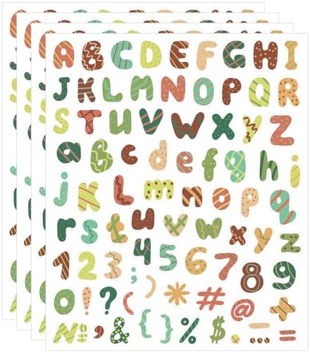 Amazon.com : Letters Stickers Self Adhesive Cartoon Letter Alphabet ...