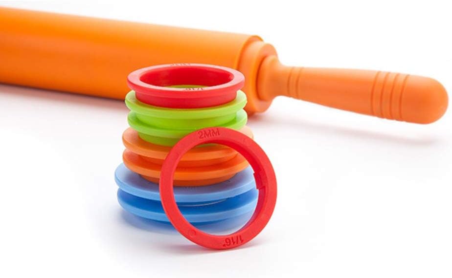 Amazon.com: Rolling Pin, Rolling Pins with Adjustable Thickness Rings ...